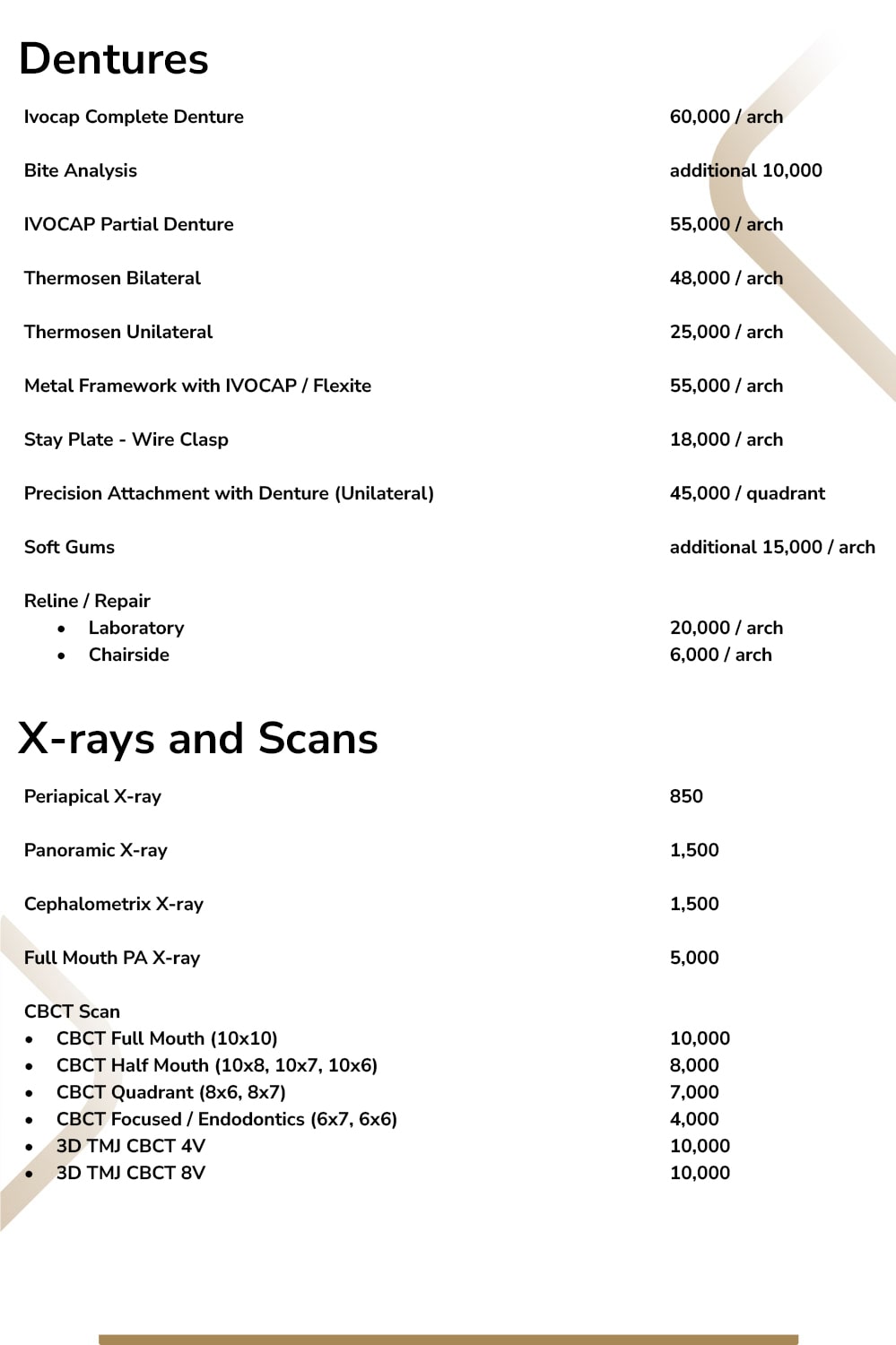 Price List of Dental Services | Elevate Dental Philippines
