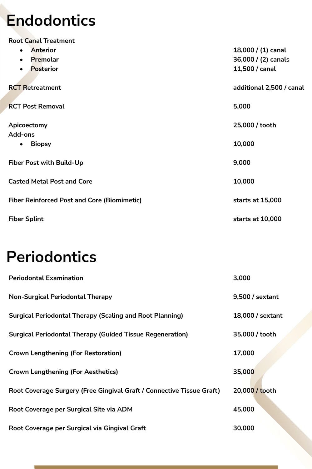 Price List of Dental Services | Elevate Dental Philippines